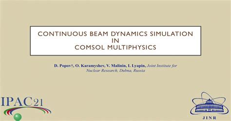 Pdf Continuous Beam Dynamics Simulation In Comsol Dokumentips