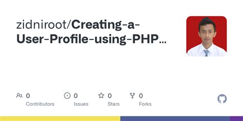 Github Zidnirootcreating A User Profile Using Php And Mysqli