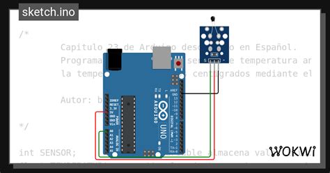 ver1 sensor de temperatura analogico lm35 o ds18b20 wokwi esp32 stm32 arduino simulator