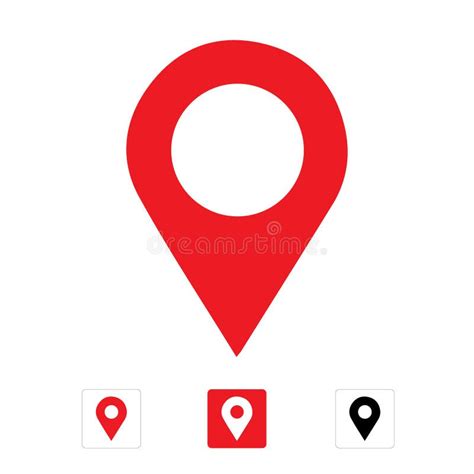 location marker location icon red marker location map symbol stock vector illustration of