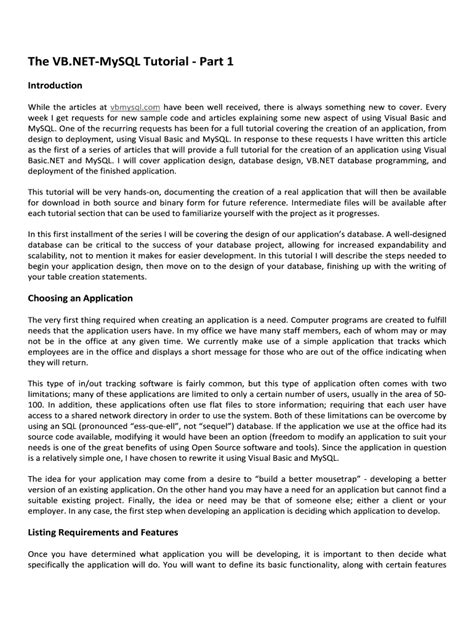 fillable online vb sql tutorial doc serve fax email print pdffiller