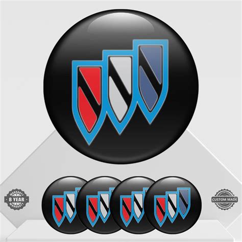 4 X Buick Wheel Center Capsdomed Silicone Sticker3d Print Wheel