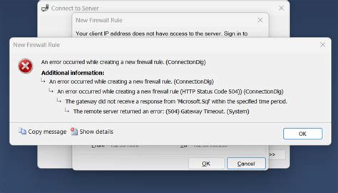 Ssms Firewall Rules Error Microsoft Qanda