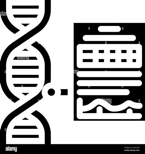 Genetic Testing Cancer Treatment Glyph Icon Vector Illustration Stock