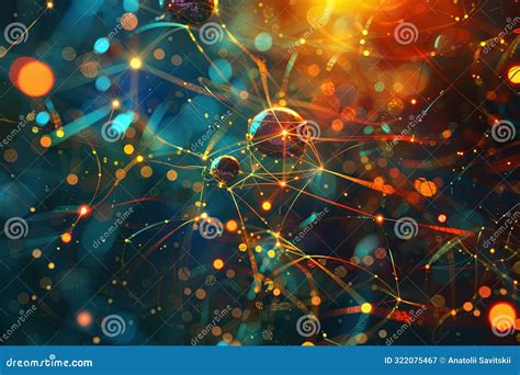 A Stylized Representation Of A Neural Network Showcasing Interconnected Nodes And Lines To