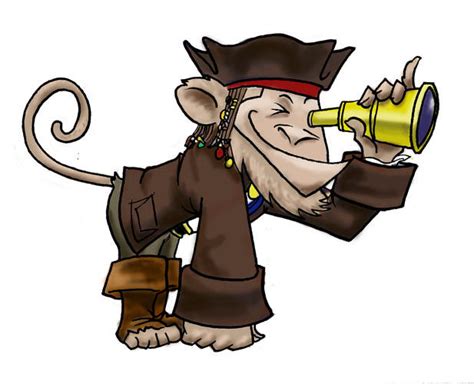 Jack Sparrow Monkey Pirate By Phodyr On Deviantart
