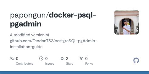 github papongun docker psql pgadmin a modified version of