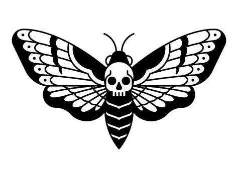 Deaths Head Hawk Moth By Matt Potts On Dribbble Doodle Tattoo Tattoo