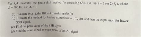 Solved Fig Q4 ﻿illustrates The Phase Shift Method For