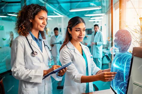 Premium Ai Image Artificial Intelligence Assisting Doctors In Patient Analysis In A Modern