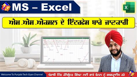 Introduction To The Ms Excel User Interface Ptg Punjabi Tech Gyan Excel Excel In Punjabi