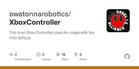 Github Owatonnarobotics Xboxcontroller This Is An Xbox Controller Class For Usage With The