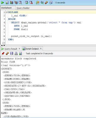 Print CLOB Data Using Oracle PL SQL