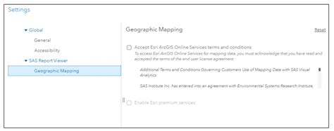 How Do I Access The Premium Esri Map Service For My Sas Visual