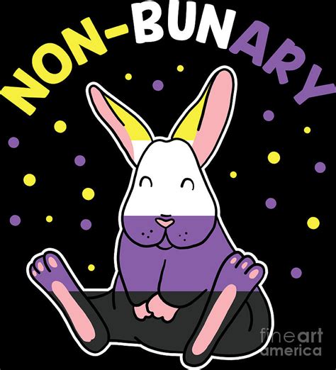 Non Bunary Non Binary Genderqueer Pride Flag Bunny Digital Art By Haselshirt Pixels
