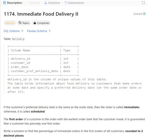 3 Solving A Sql Question With Two Different Approaches Immediate Food