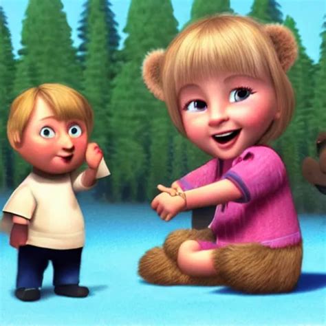 Masha And The Bear Stable Diffusion