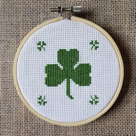 Counted Cross Stitch Shamrock Pattern Pdf Download Etsy