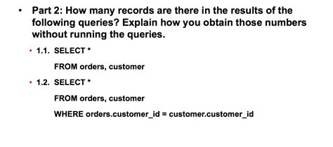 Solved Part Consider These Two Tables Show Their Join Chegg Com