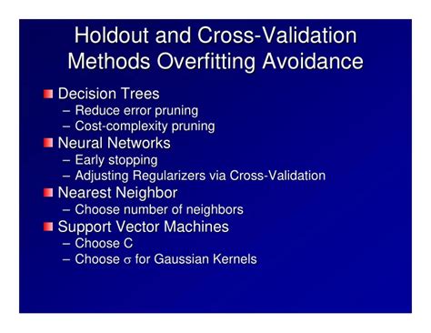 Ppt Holdout And Cross Validation Validation Holdout And Cross Powerpoint Presentation 709683