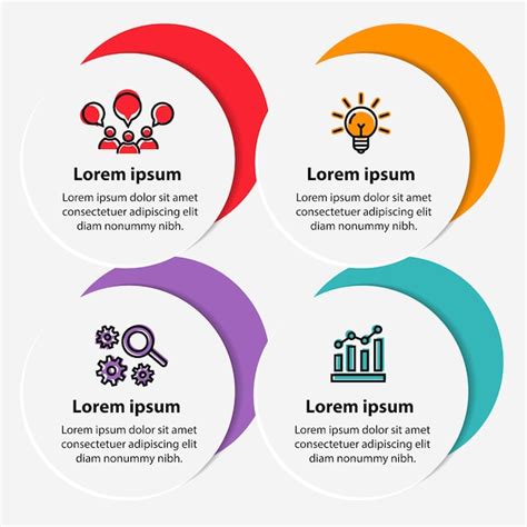 4단계 인포그래픽 순서도 디자인 템플릿 무료 벡터