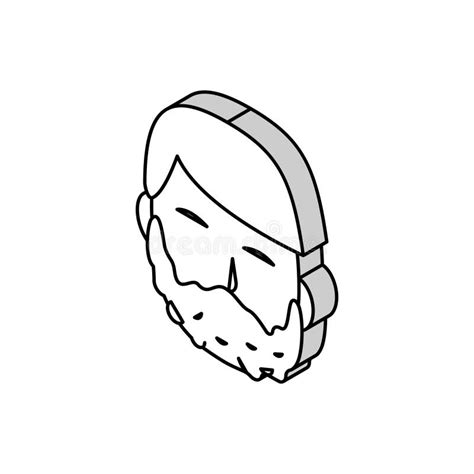 Foam For Shave On Man Face Isometric Icon Vector Illustration Stock