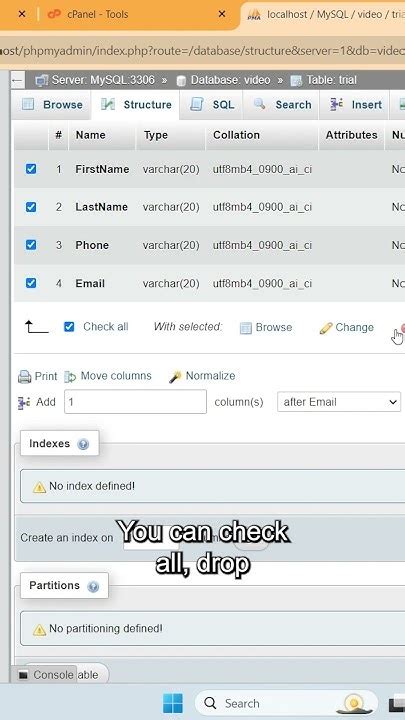 Unknown Ways To Manage Databases In Phpmyadmin On Localhost Database And Sql Tutorial Youtube
