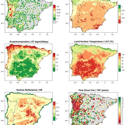 Spatial Projections Of The Satellite Derived Remote Sensing Predictor Download Scientific