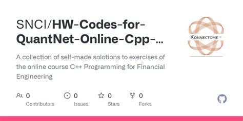 Github Snci Hw Codes For Quantnet Online Cpp Course A Collection Of