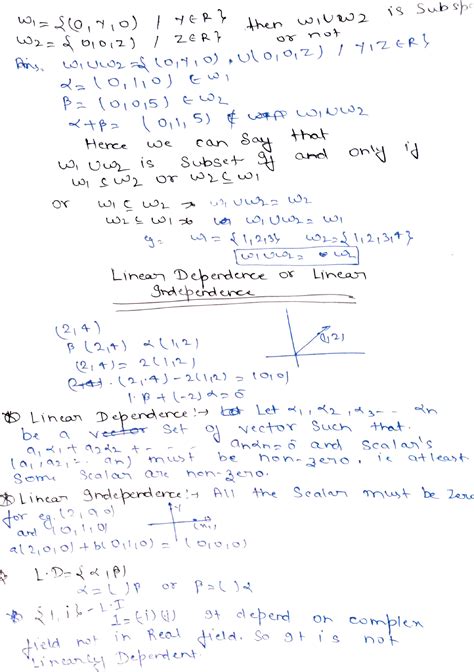 Linear Dependence Or Linear Independence · ~ S Vj S Rl Uj