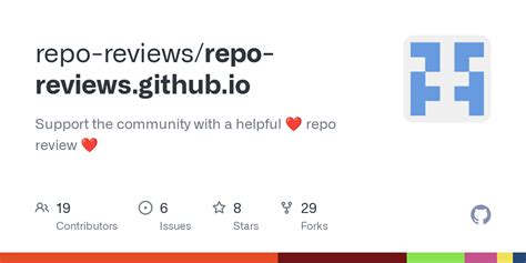 Github Repo Reviews Repo Reviews Github Io Support The Community