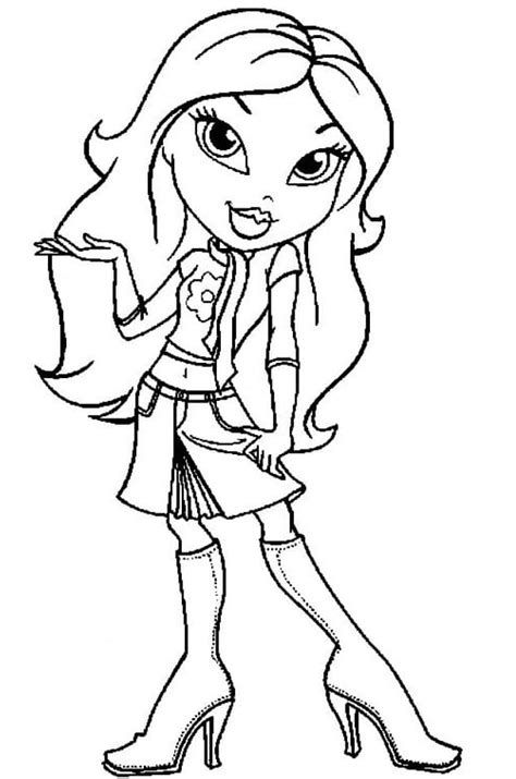 Pretty Bratz Jade Coloring Page Download Print Or Color Online For Free