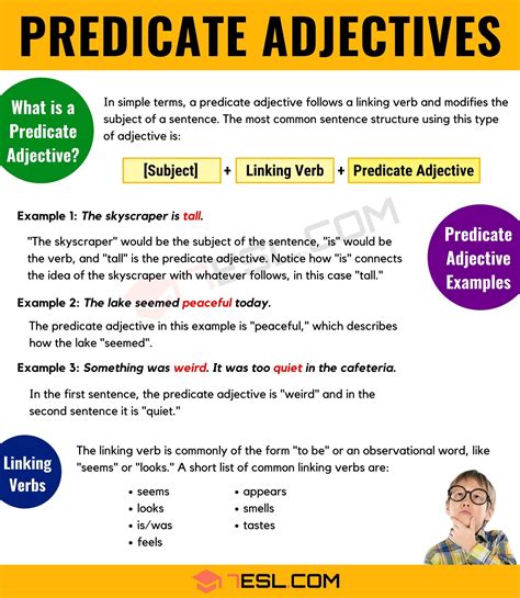 Predicate Adjective Examples