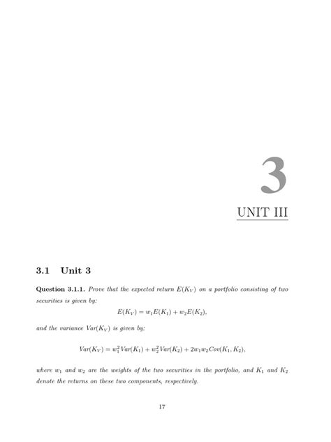 Risk Of Portfolio Pdf Variance Covariance