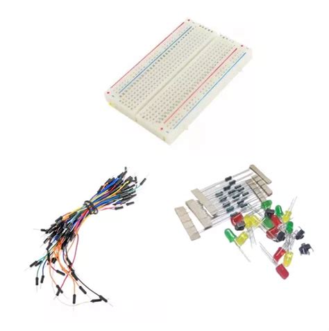 Kit Protoboard 400 Pontos Resistor Led Botão Jumpers Arduino Mercadolivre