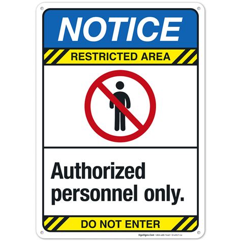 Authorized Personnel Only Sign F3609 By Safetysigncom