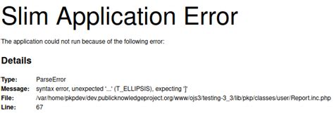 Exporting Users Slim Application Error Issue Pkp Pkp Lib GitHub
