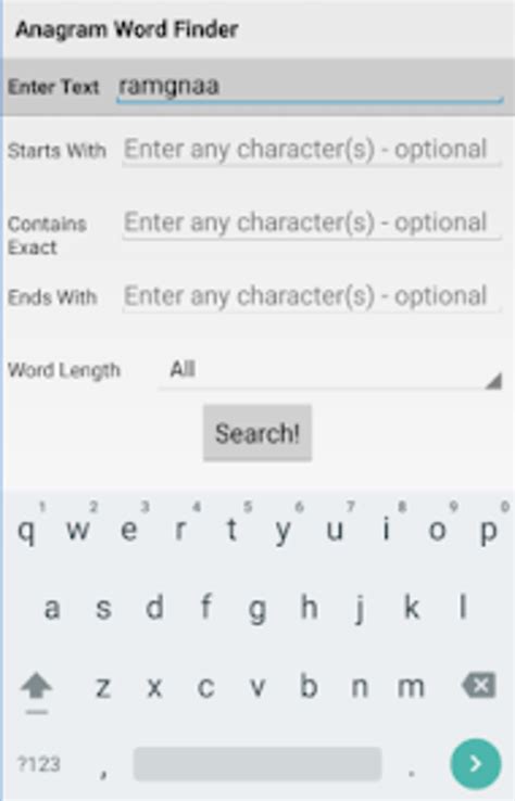 Anagram Word Finder Solver Voor Android Download