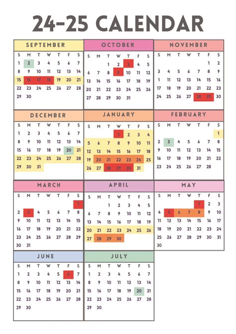 24 25 Academic Calendar 네이버 블로그