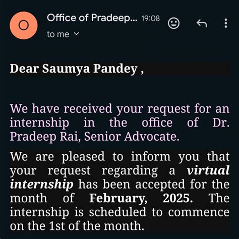 Saumya Pandey On Linkedin Internship Legalinternship