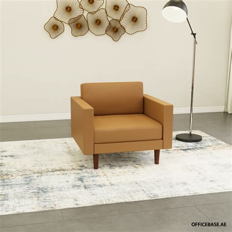 Lenis Single Seat Sofa Tan Pu Leather
