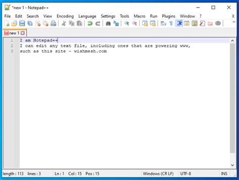Notepad Plus Plus Wishmesh