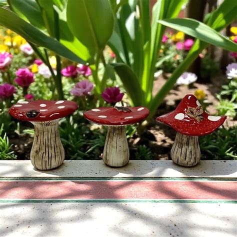 Assorted Ceramic Mushroom Sproutwell Decor
