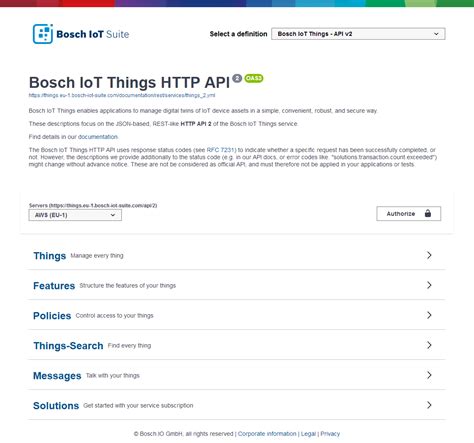 Api Bosch Iot Things Documentation