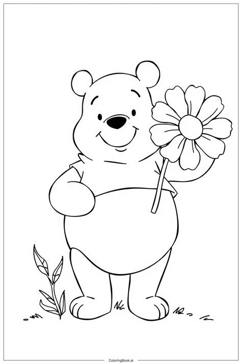 웬디 더 푸 꽃들 색칠하기 페이지 무료 Pdfandpng 인쇄 가능