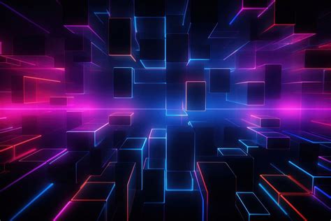 Artificial Intelligence Neon Backgrounds Abstract Free Photo