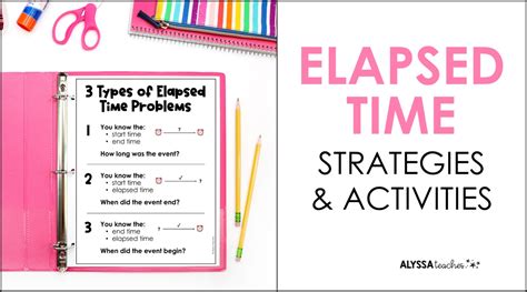 elapsed time activities for upper elementary alyssa teaches