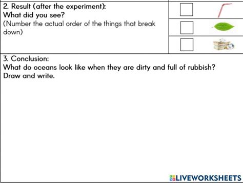 Gsp Experiment Results Worksheet Live Worksheets