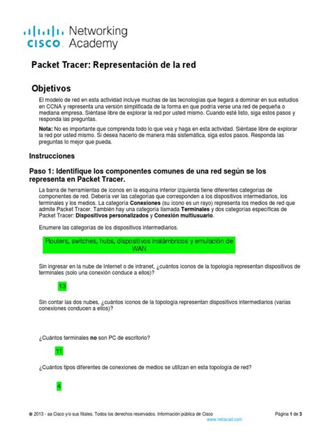 157 Packet Tracer Network Representation Es Xl Pdf Red De área Amplia Red De