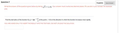 solved question 7 12 points save answer write the answer of